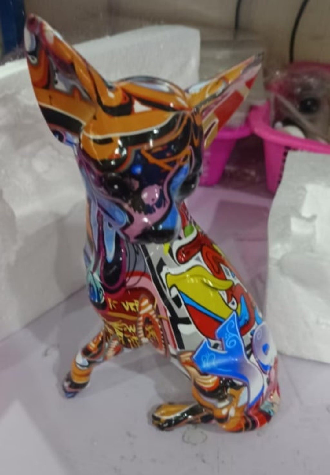 Multicolored Chihuaha Figurine - Etsy