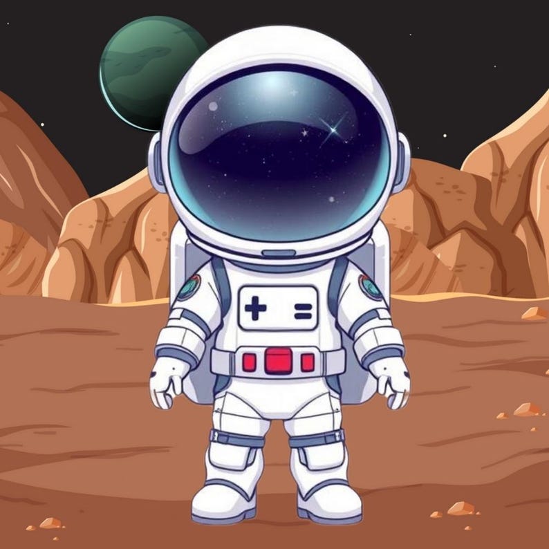 Cute Astronaut Clipart Transparent Background - Spaceman Clipart ...