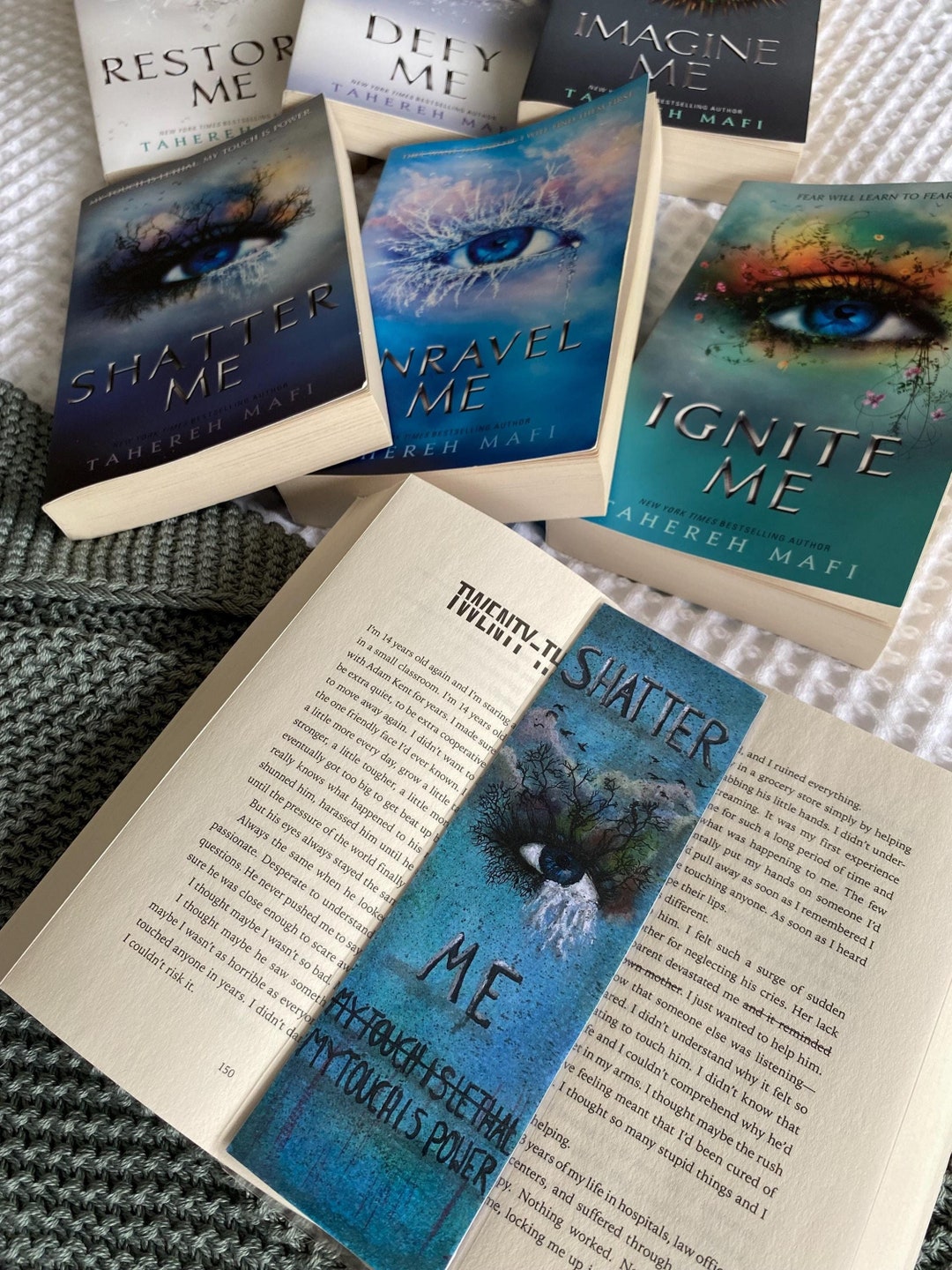 Shatter Me Bookmark, Double Sided Matching Bookmarks, Bookish, Handmade ...