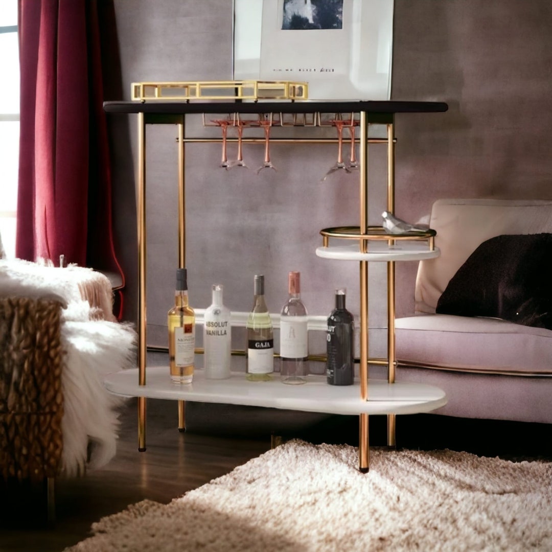 Unique Design Bar Cart Sebago 40'' Wine Bar - Etsy