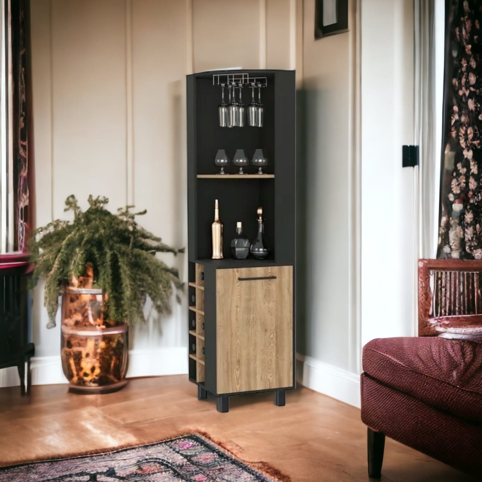 Tall Modern Bar Cabinet