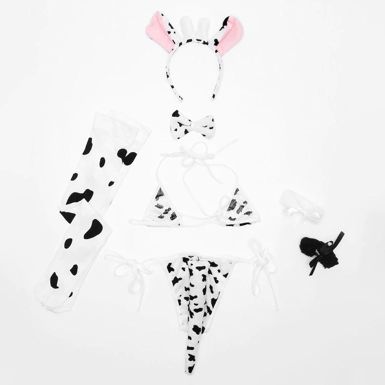 A Sexy Cow Costume Hucow Outfit Cosplay Lingerie Etsy