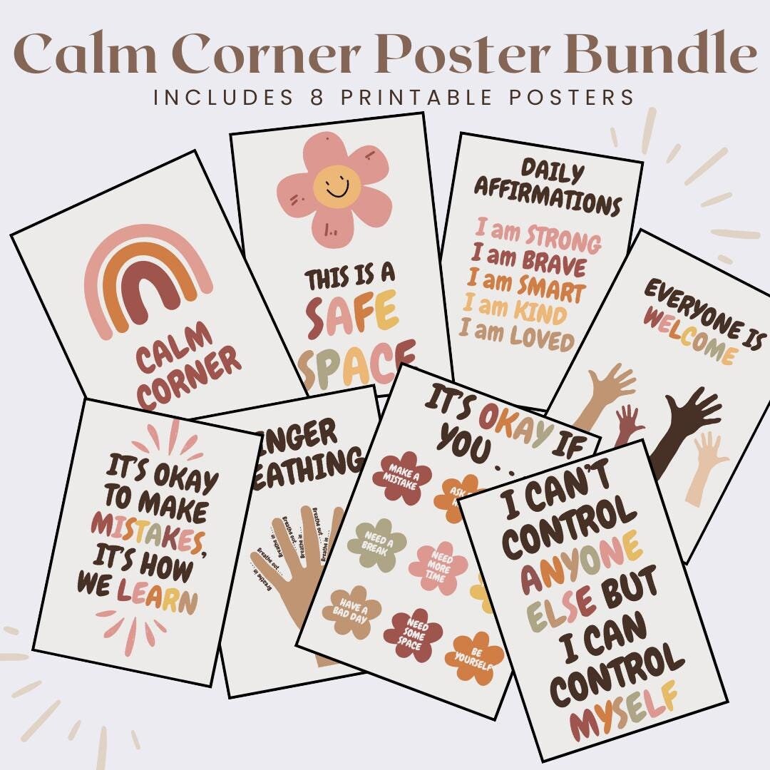 Calm Corner Poster Bundle - Etsy