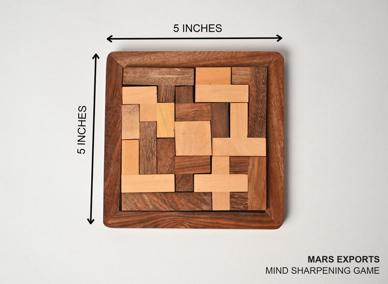 Wooden Jigsaw Puzzle Game for Kids, Adults, Mind Sharpening Puzzle ...