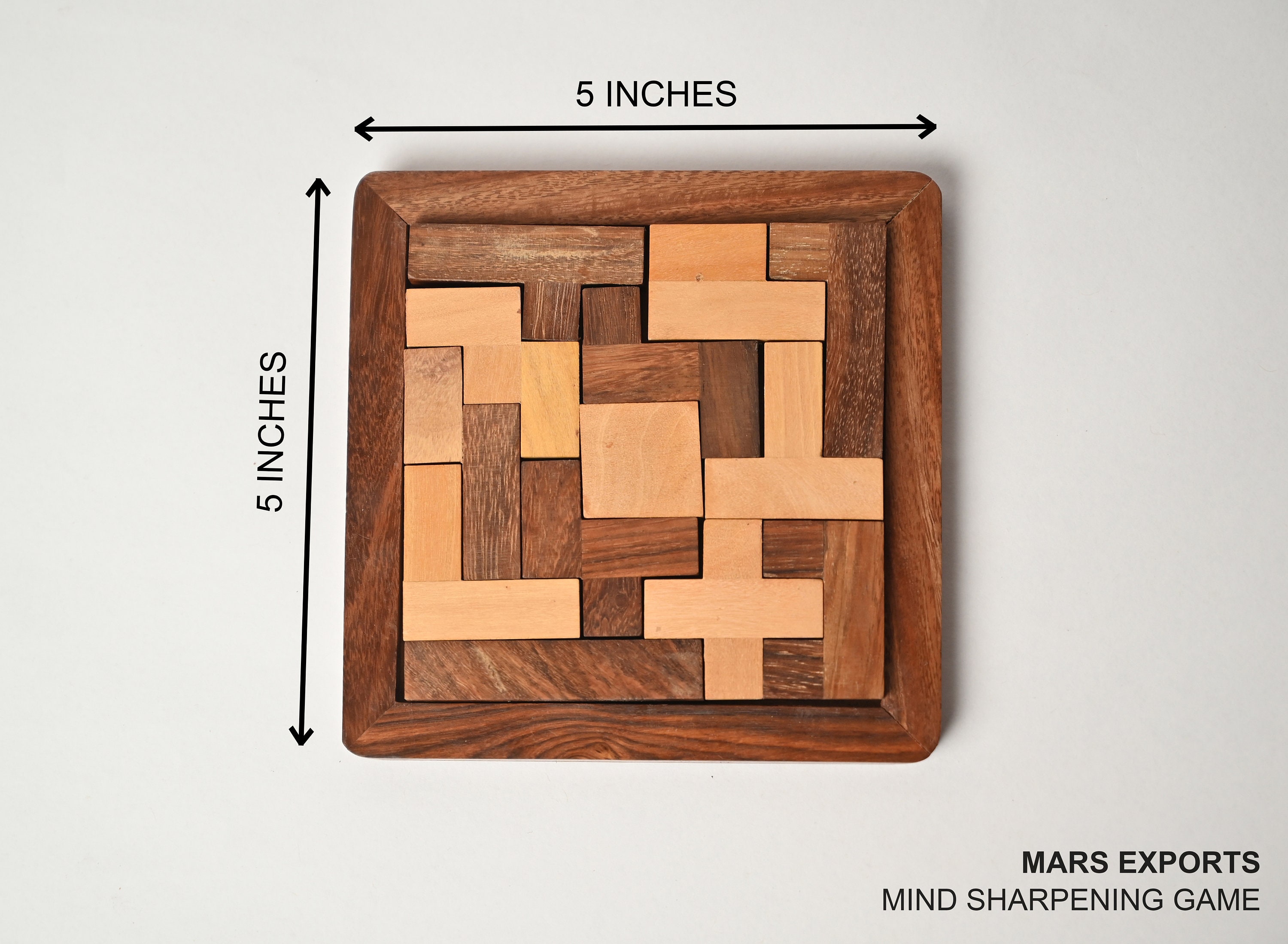 Wooden Jigsaw Puzzle Game for Kids, Adults, Mind Sharpening Puzzle ...