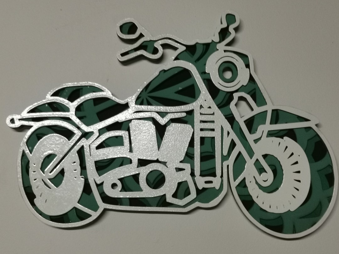 3D Motorbike Multi-layer Art Laser Cut MDF - Etsy