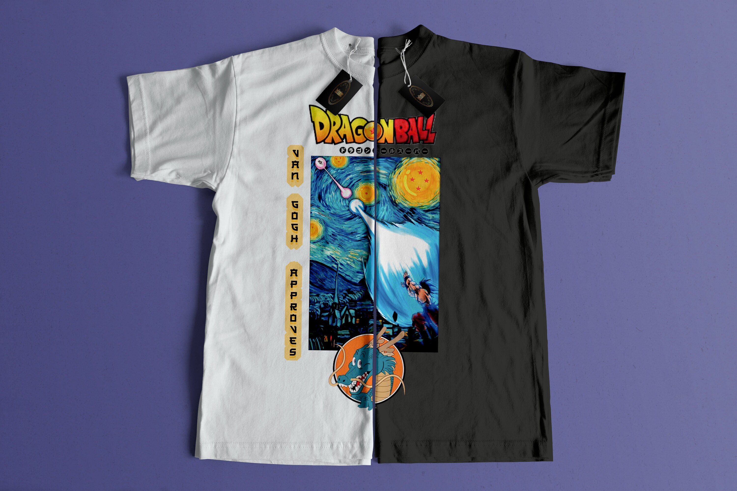 Dragon Ball & Starry Night Crossover Tee: Exclusive Anime-inspired Van ...
