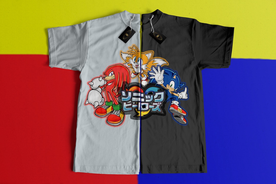 Sonic Heroes Shirt: Sonic, Knuckles, and Tails Unite in Action - Etsy