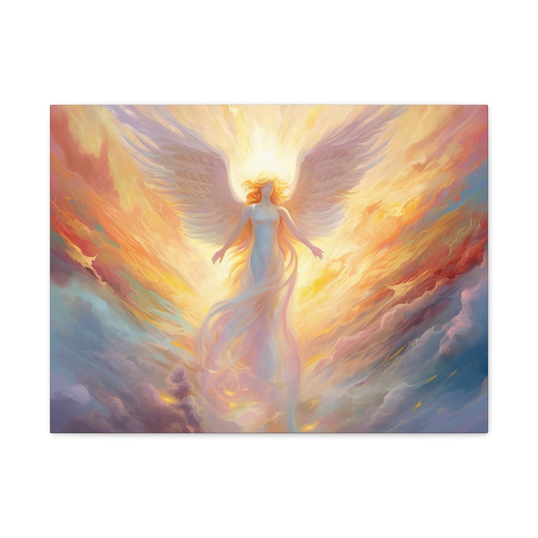 Canva Angel in Heaven Angelic Blessing Grace Divine - Etsy