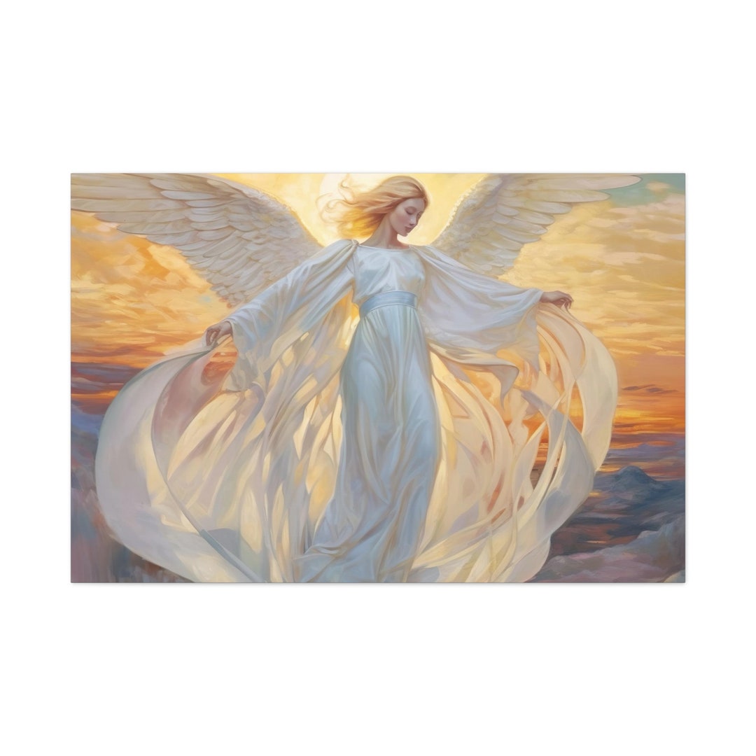 Canva Angel in Heaven Angelic Blessing Grace Divine - Etsy