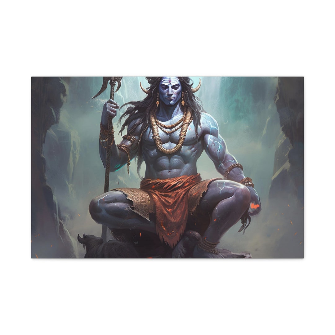 Canva Lord Shiva Adiyogi Hindu God Spiritual Sacred Art Enlightened ...