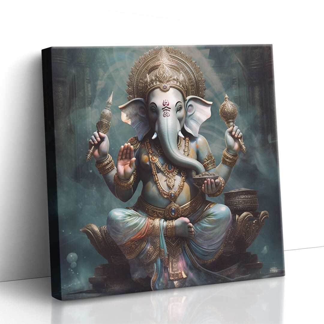 Canva Ganesha Ganapati Hindu God Spiritual Sacred Art Wisdom Healing ...