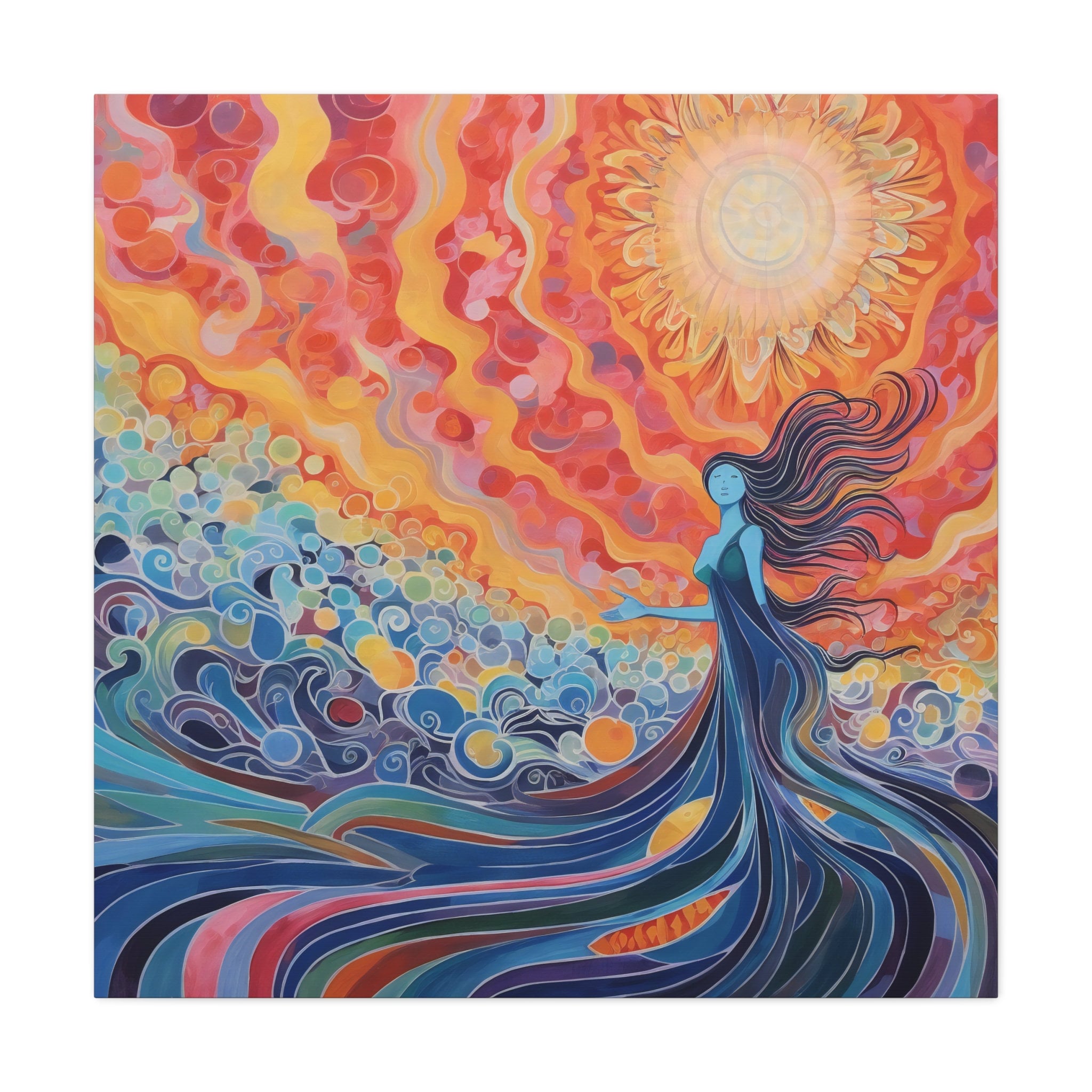 Canva joy Vibrational Sacred Painting Divine Healing Light Spiritual ...