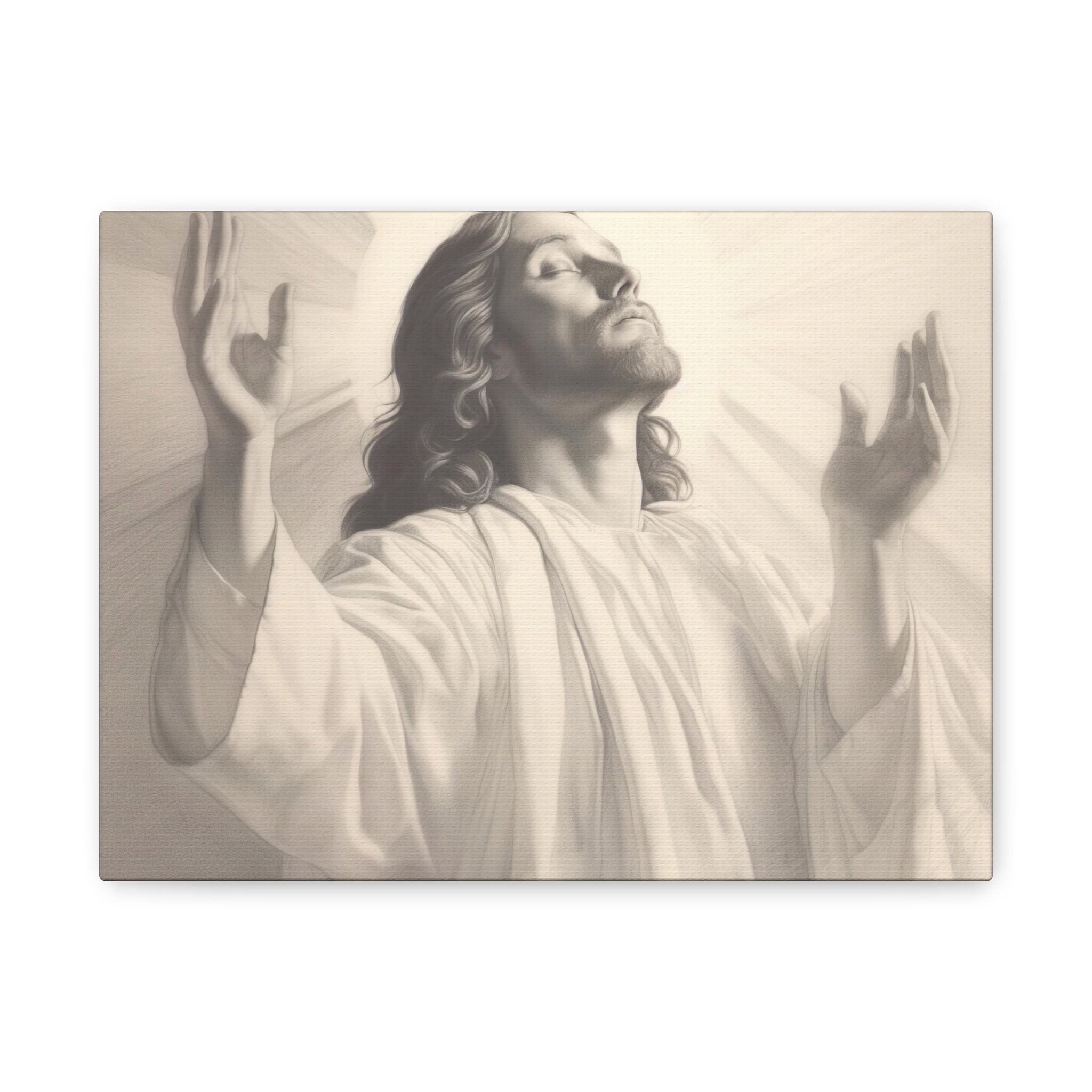 Canva Jesus Christ Praying Divine Devotion Grace Spiritual - Etsy