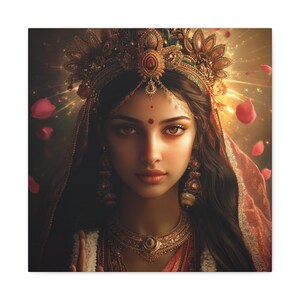 Canva Devi Divine Mother Receive the Grace of Devi Hindu Goddess ...