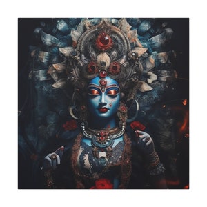 Canva Kali Ma Devi Divine Mother Shakti Hindu Goddess Sacred Painting ...