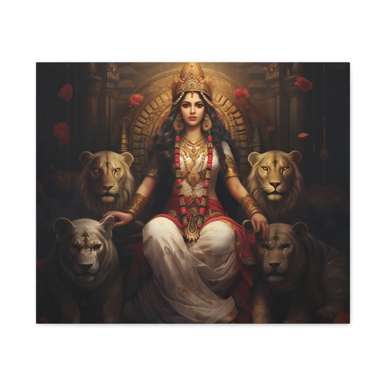 Canva Durga Ma Devi Divine Mother Hindu Goddess Sacred Bhakti Devotion ...