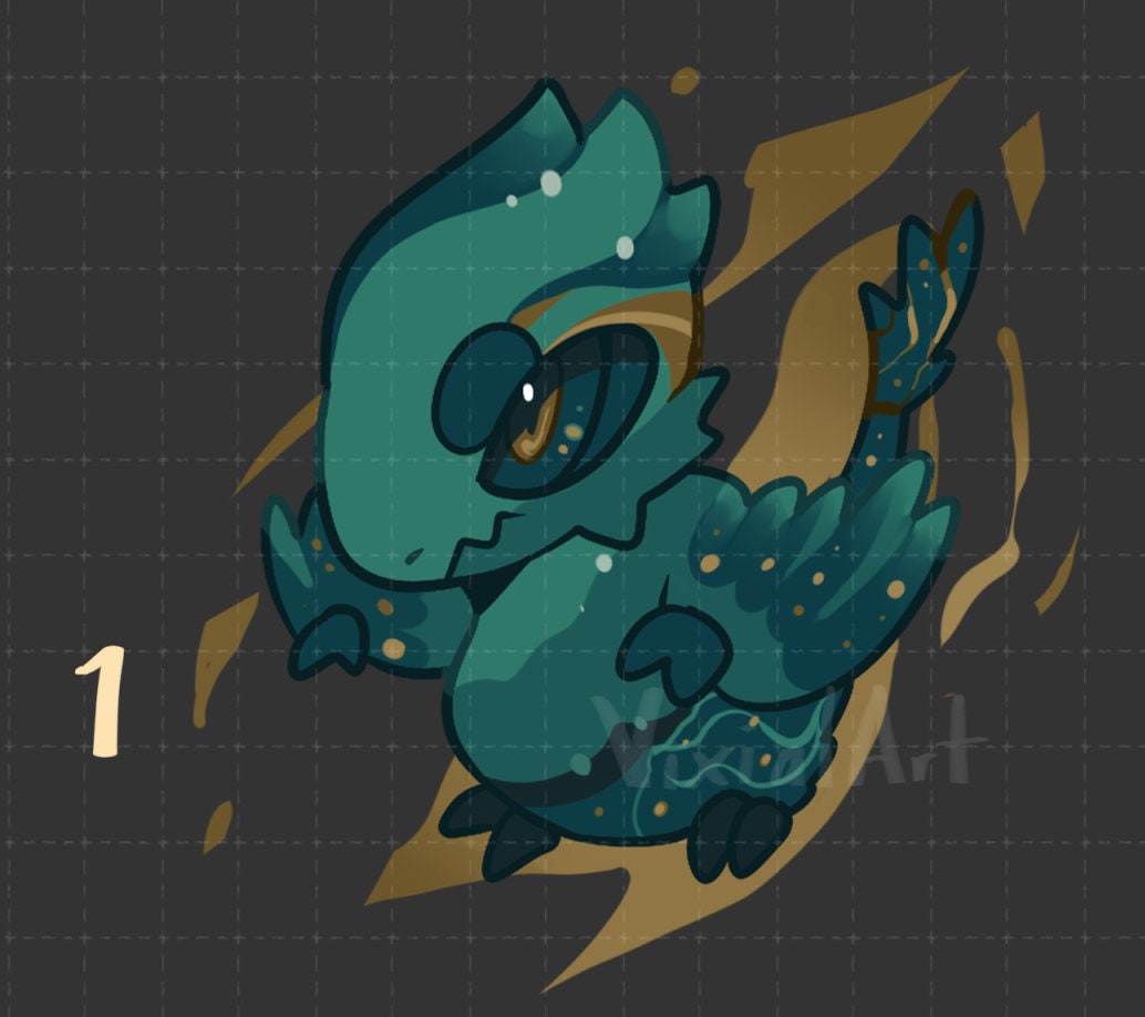 Digital Chibi Raptor Adopt - Feral Fursona Furry Adoptable Character ...