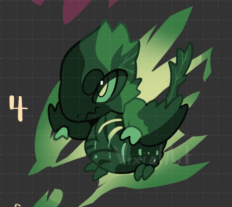 Digital Chibi Raptor Adopt - Feral Fursona Furry Adoptable Character ...