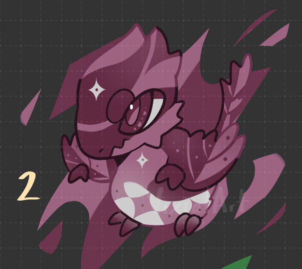 Digital Chibi Raptor Adopt - Feral Fursona Furry Adoptable Character ...