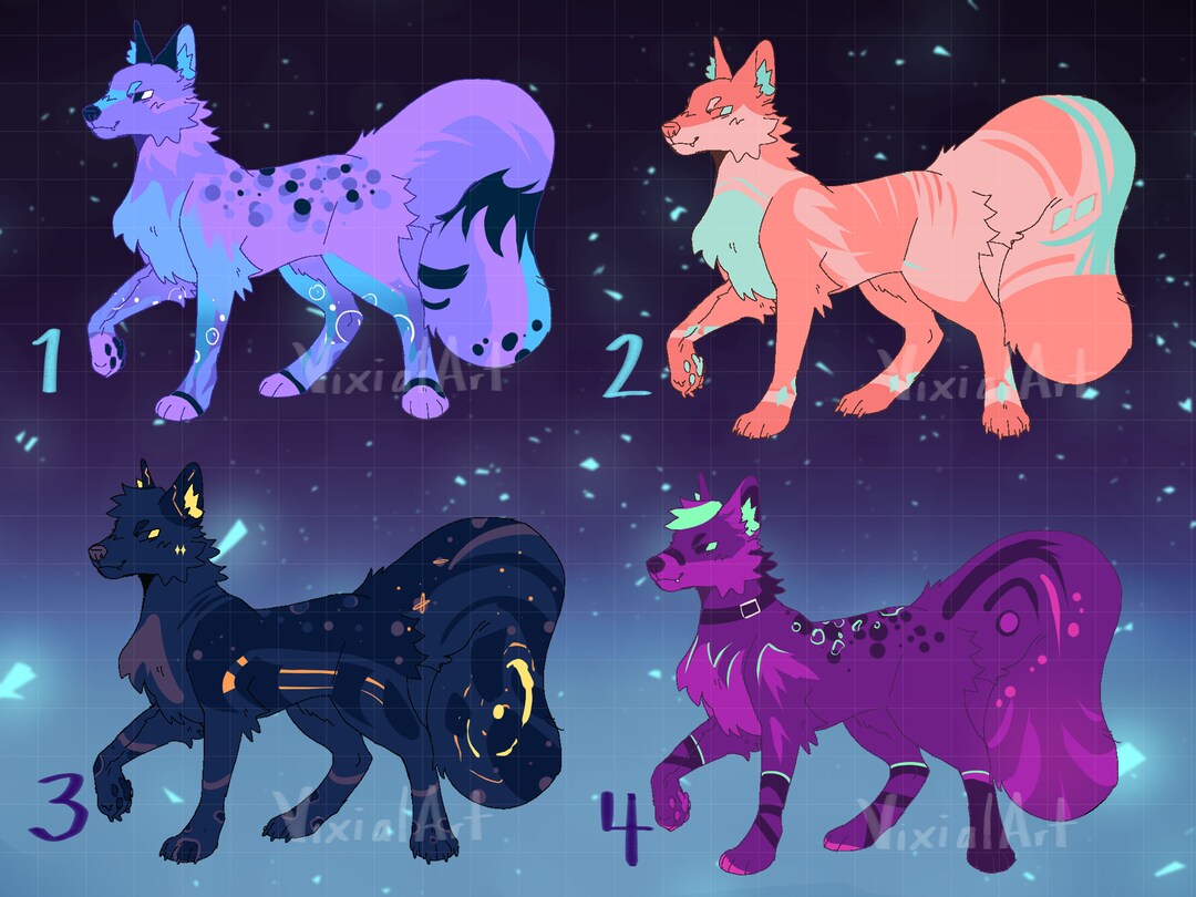 Digital Furry Adopt Feral Fursona Character Adoptable Design - Etsy