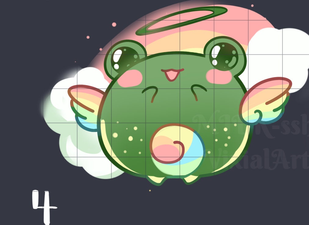 Digital Chibi Frog Adopt Feral Fursona Furry Adoptable Character Design ...