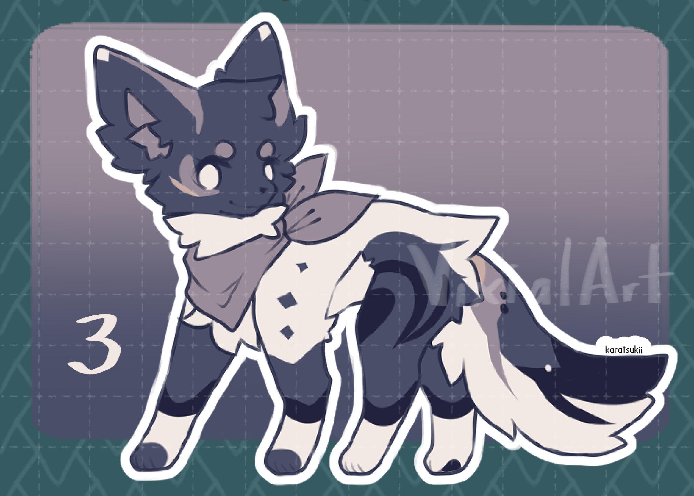 Furry Fox Character Adopt - Digital Feral Fursona Adoptable Design - Etsy