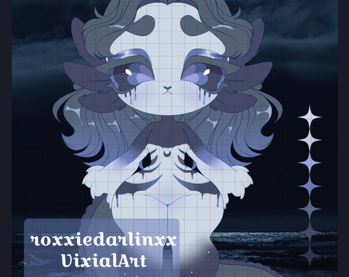 Digital Axolotl Adopt - Furry Anthro Fursona Adoptable Design - Etsy