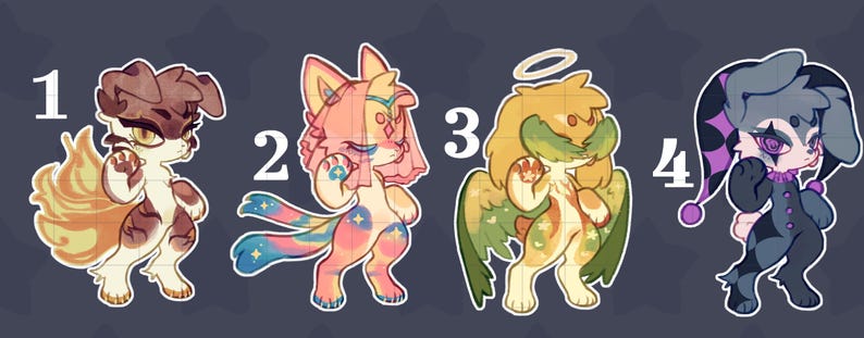 Furry Character Adopts - Digital Anthro Fursona Multispecies Adoptable ...