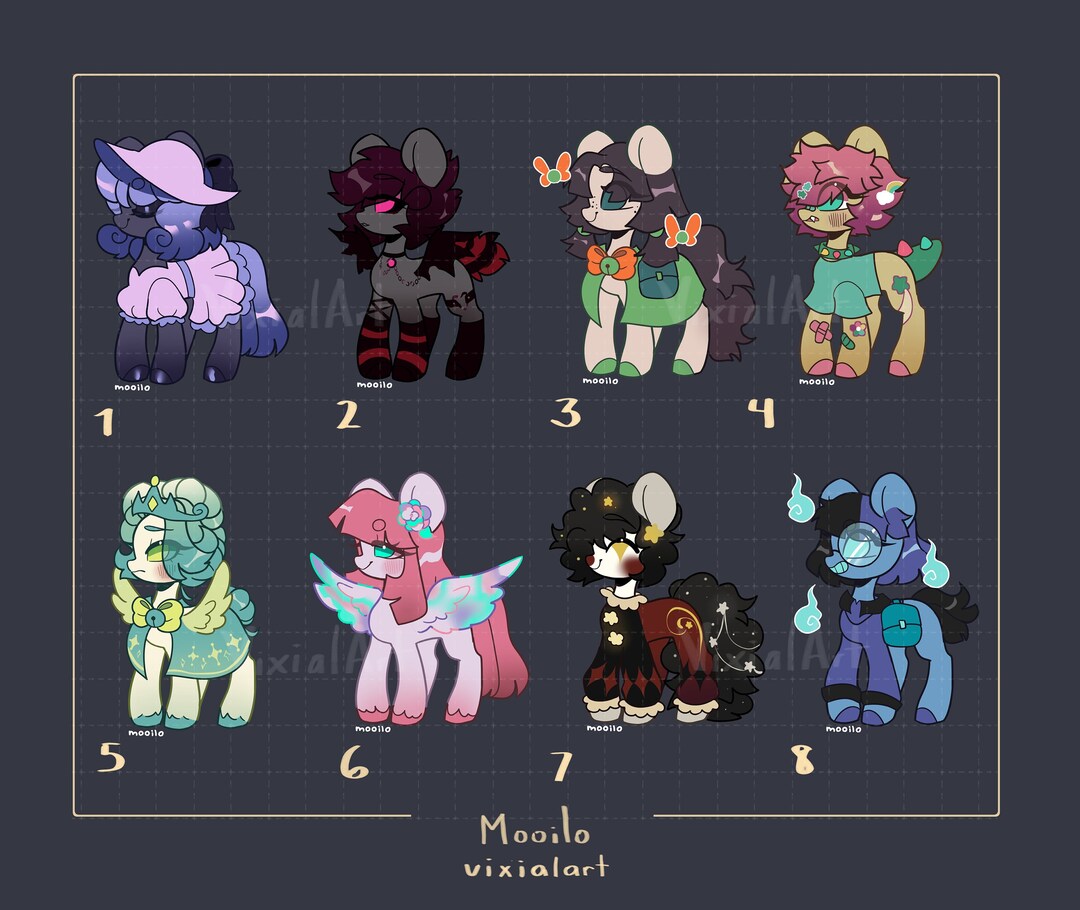 Digital Chibi Pony Adoptable Feral Fursona Furry Adopt Character Design - Etsy