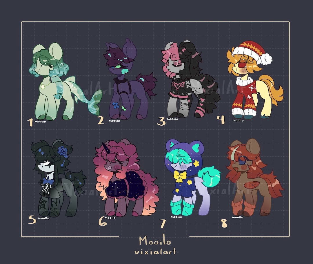 Digital Chibi Pony Adoptable - Feral Fursona Furry Adopt Character ...