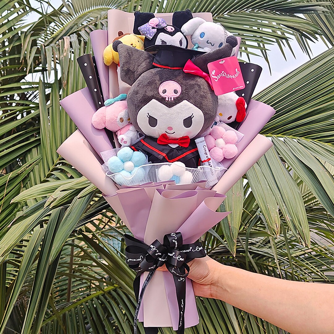 Graduation Hat Sanrio Kuromi Plush Bouquet Gift Back to School - Etsy