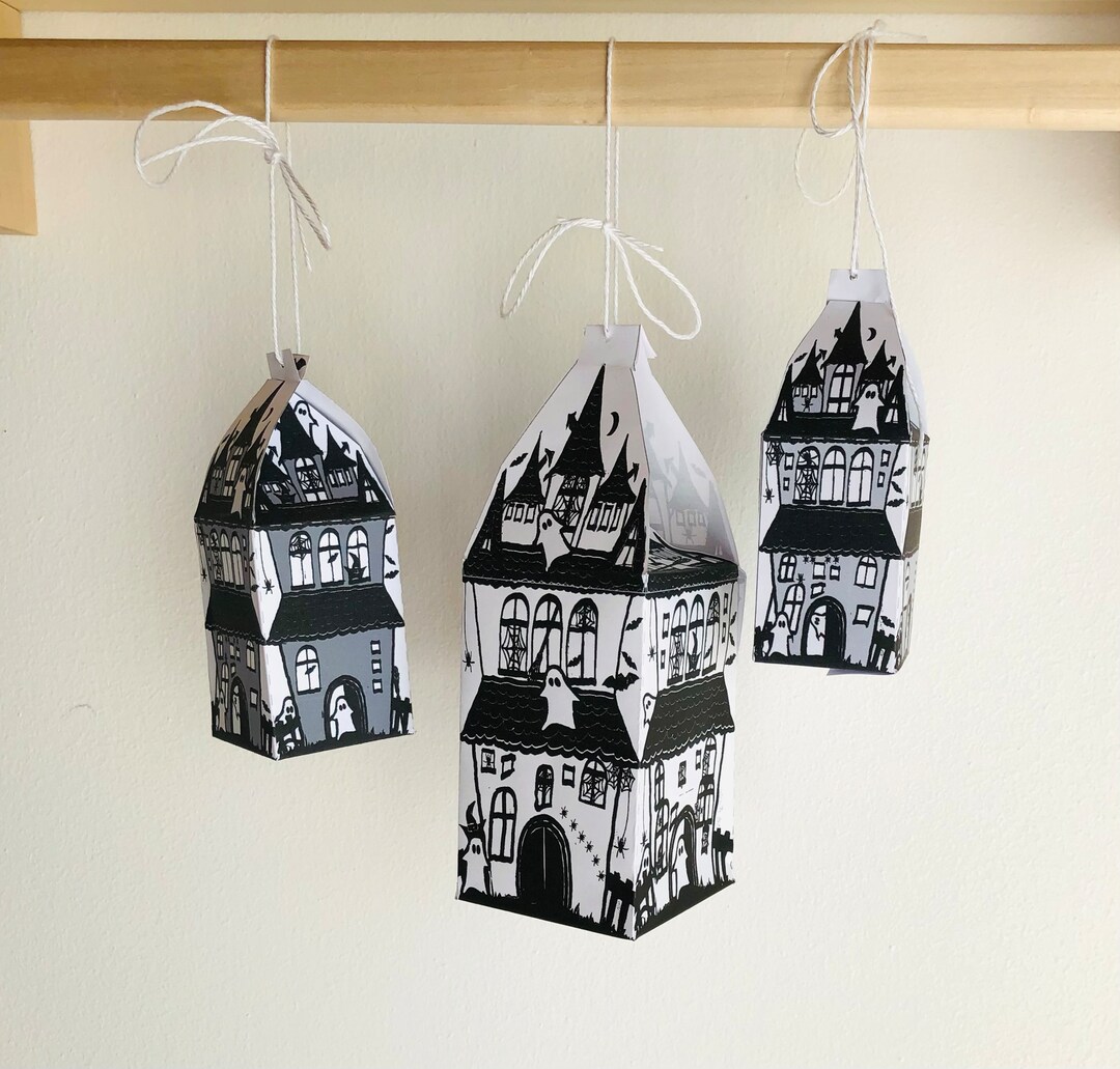 Halloween, Haunted House, Box, Digital, Dekoration, Download, DIY ...