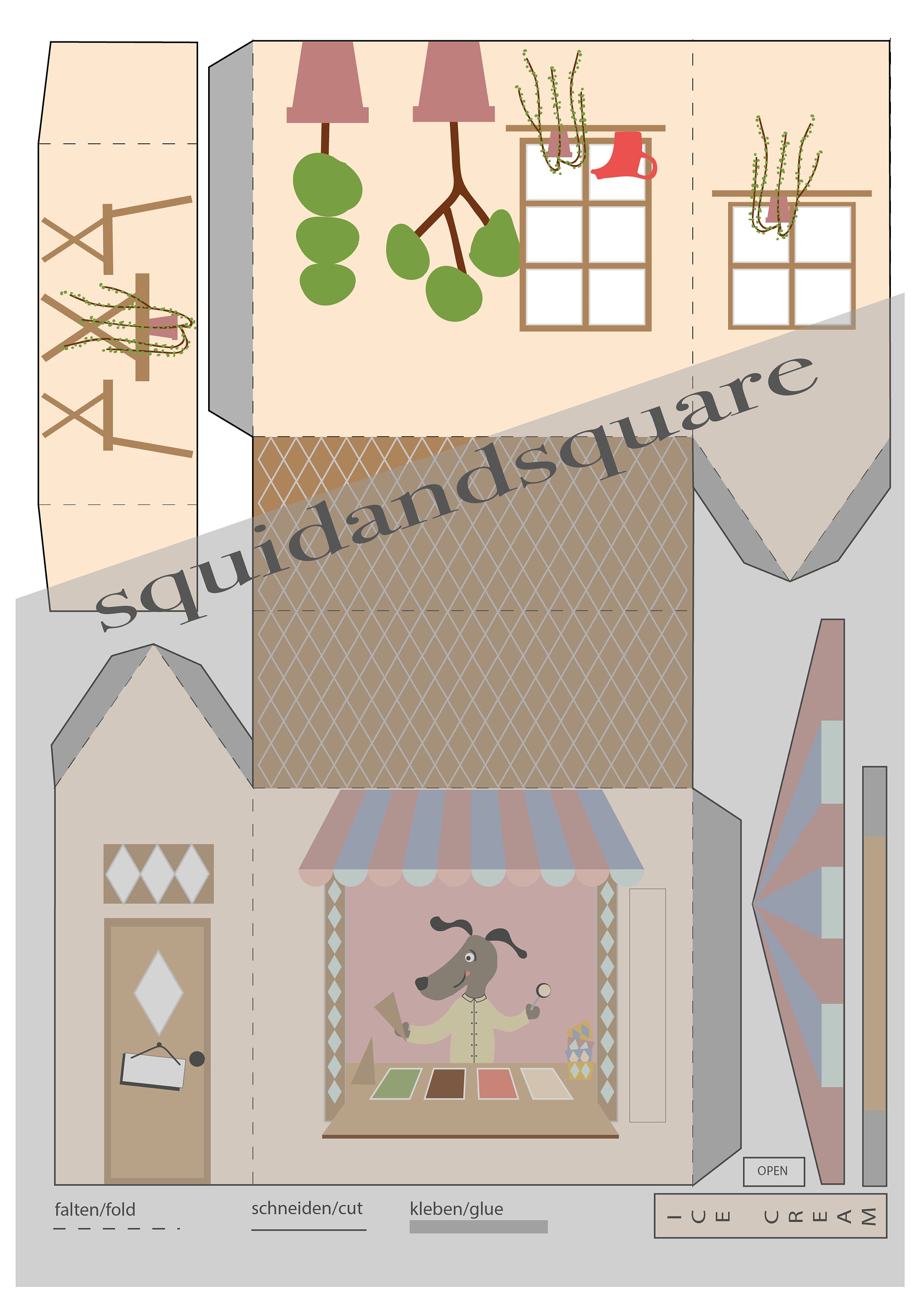 Printable Ice Cream Shop Paper House Toy Digital Download - Etsy