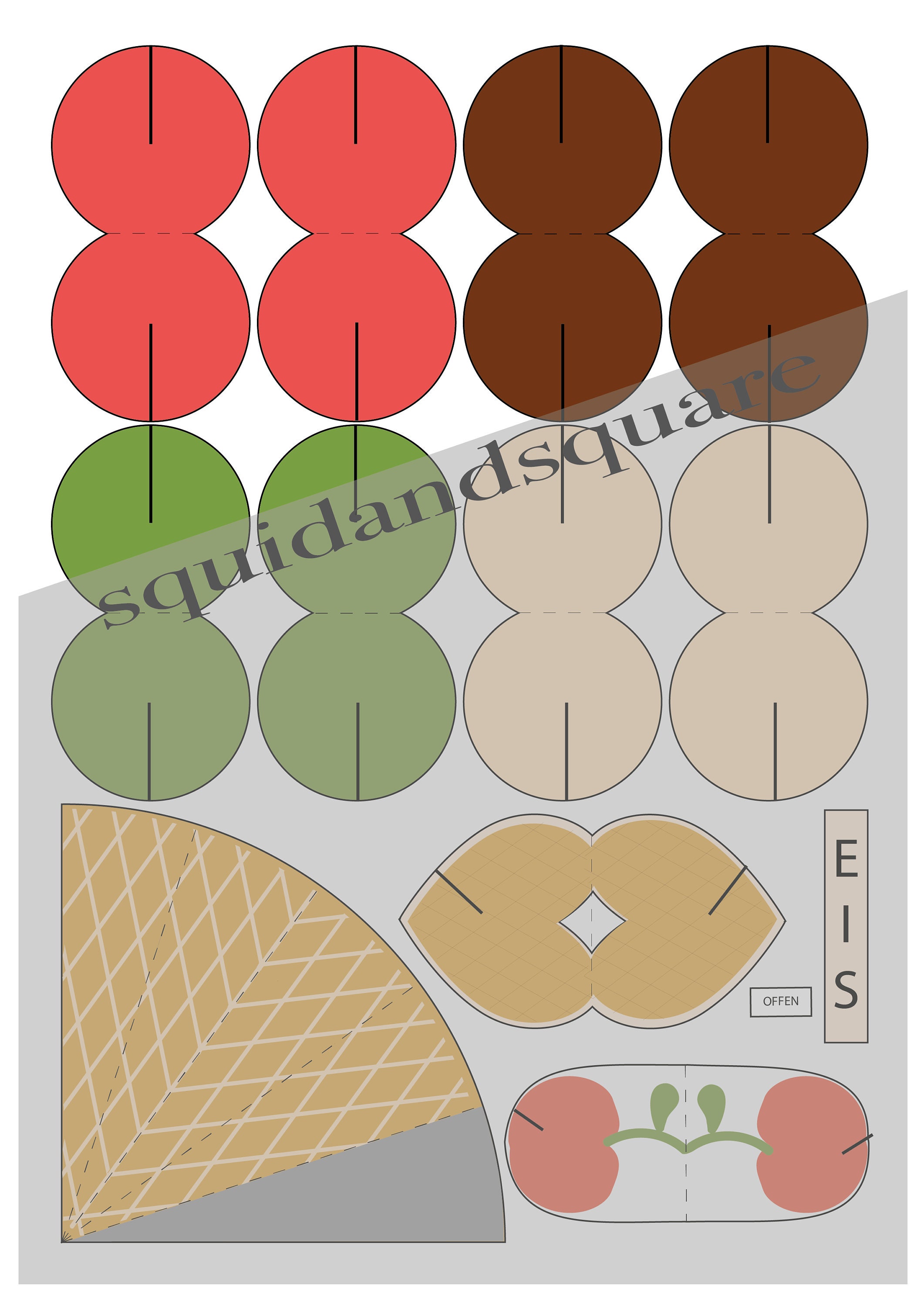 Printable Ice Cream Shop Paper House Toy Digital Download - Etsy