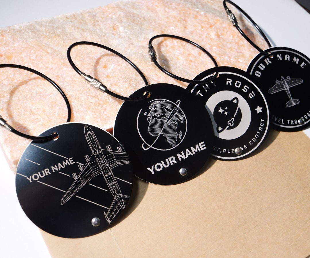 Designer Luggage Tag,personalized Engraved Metal Luggage Tag,custom Tag ...