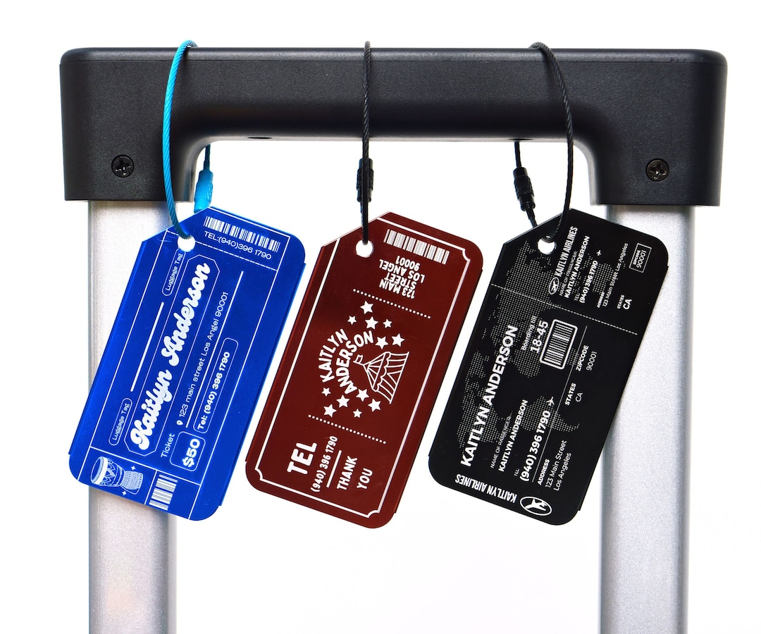 Custom Metal Luggage Tag,personalized Engraved Aluminum Luggage Tag ...