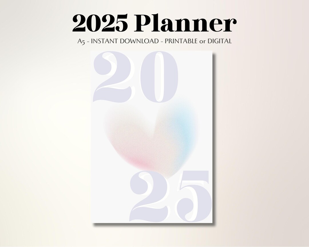 2025 Minimalist Planner - Digital or Printable | Yearly, Monthly ...