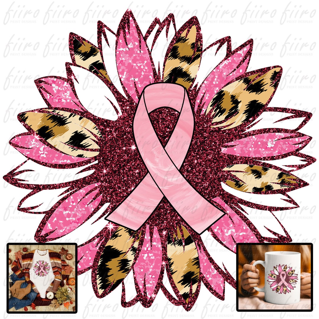 Breast Cancer Sunflower Png Breast Cancer Png Awareness Sublimation