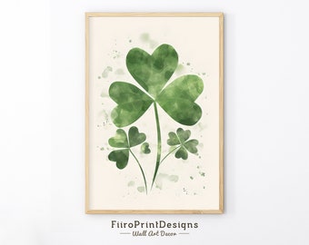 St. Patrick's Day Art, St. Patrick's Day Decor, Shamrock Print ...