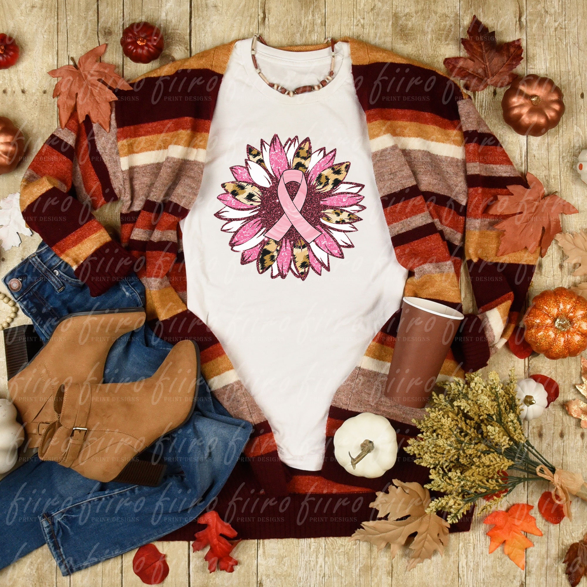Breast Cancer Sunflower PNG Breast Cancer Png Awareness - Etsy