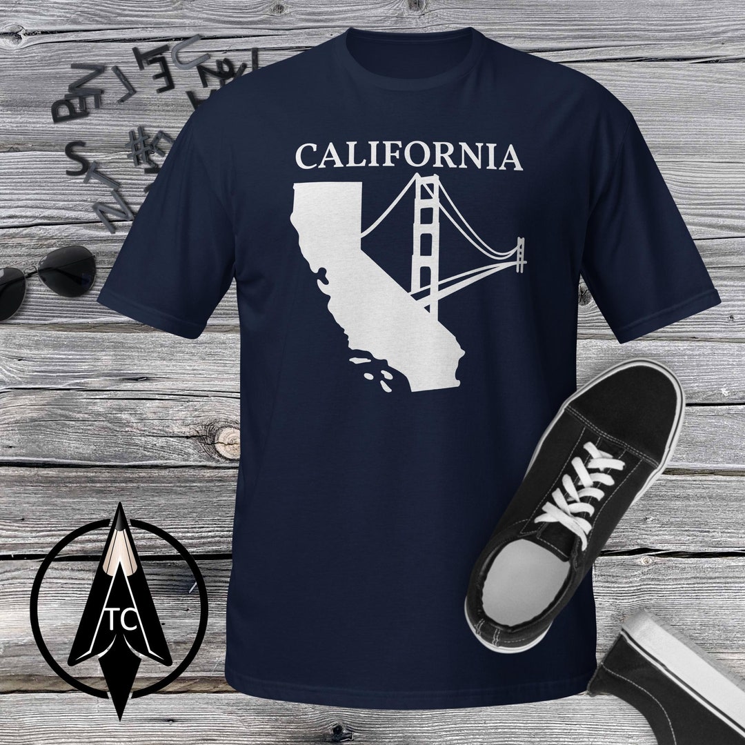 California Golden State T-shirt: Minimalist Graphic Tee - Etsy