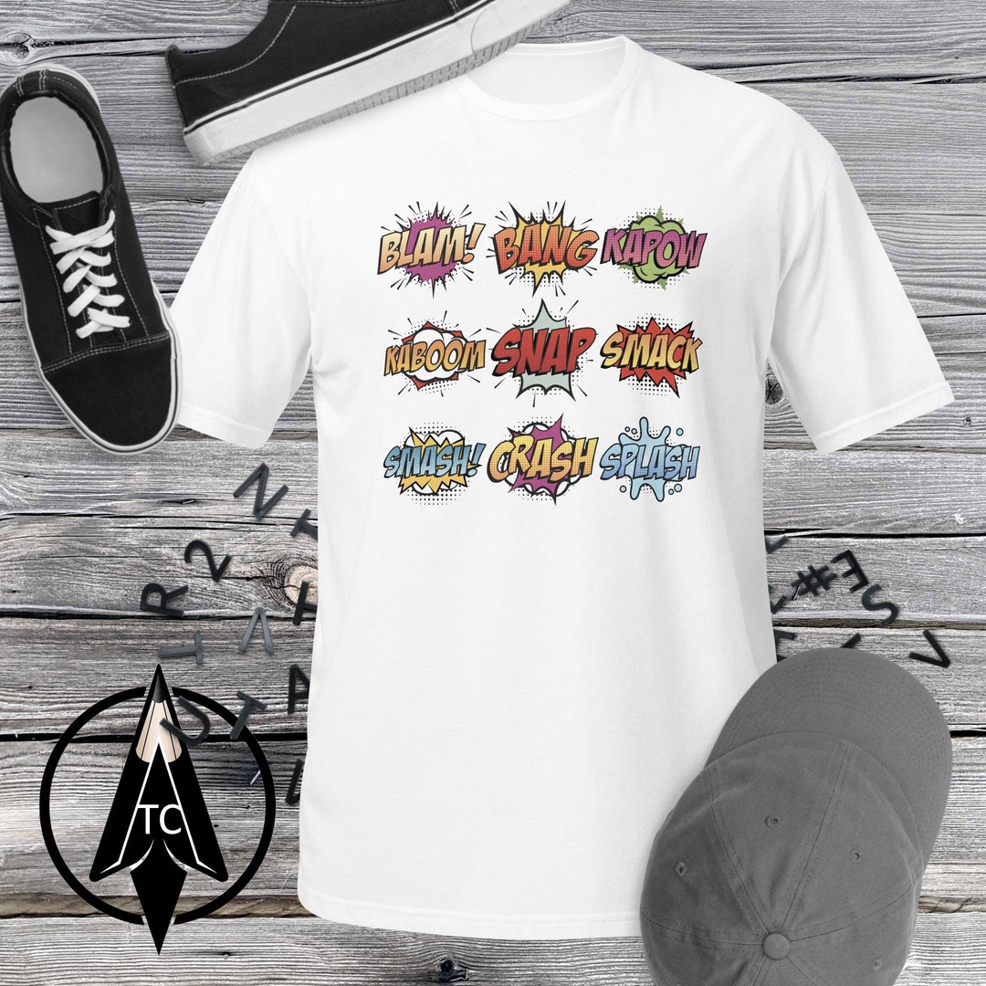 Geek Tshirt, Retro Comic Book Superhero Shirt, Pop Art Style, Vintage ...