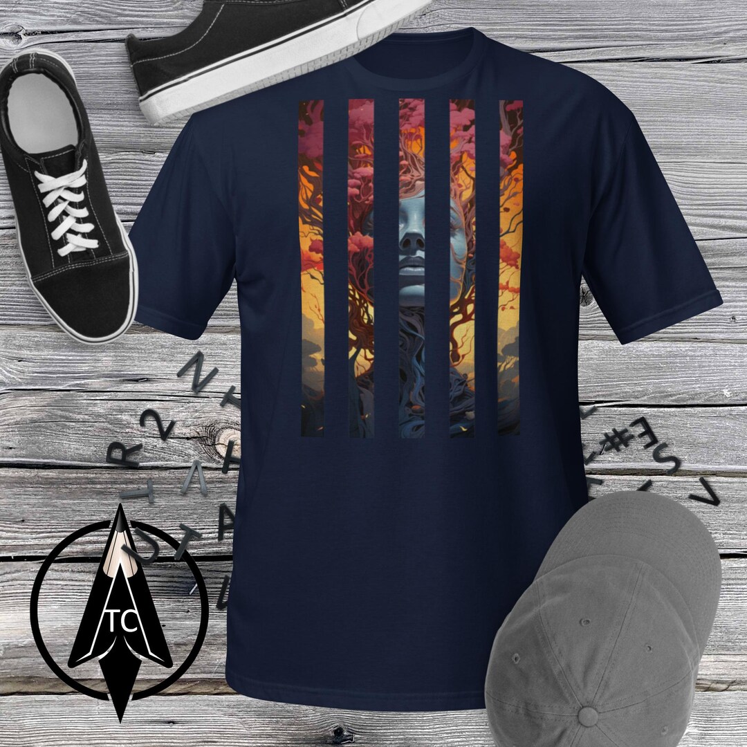 Surrealist Art T-shirt: Floral Face Graphic Tee - Etsy