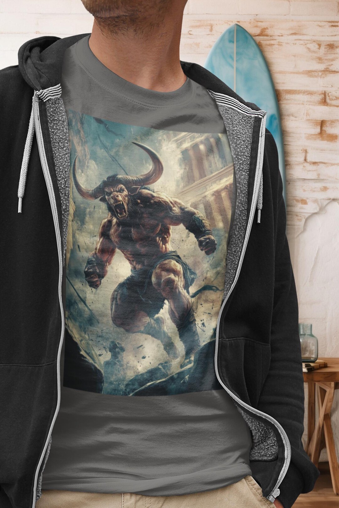 Minotaur T-shirt: Ancient Greek Mythology Monster Tee - Etsy