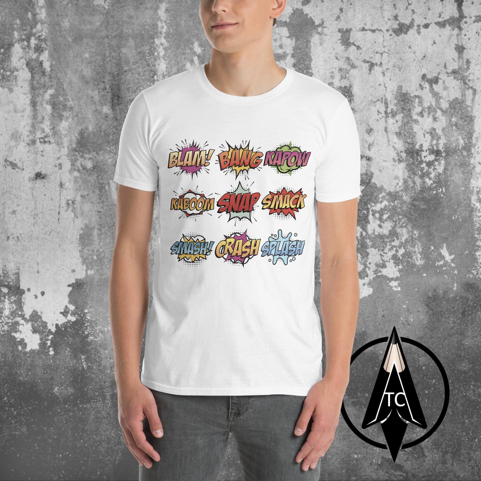 Geek Tshirt, Retro Comic Book Superhero Shirt, Pop Art Style, Vintage ...