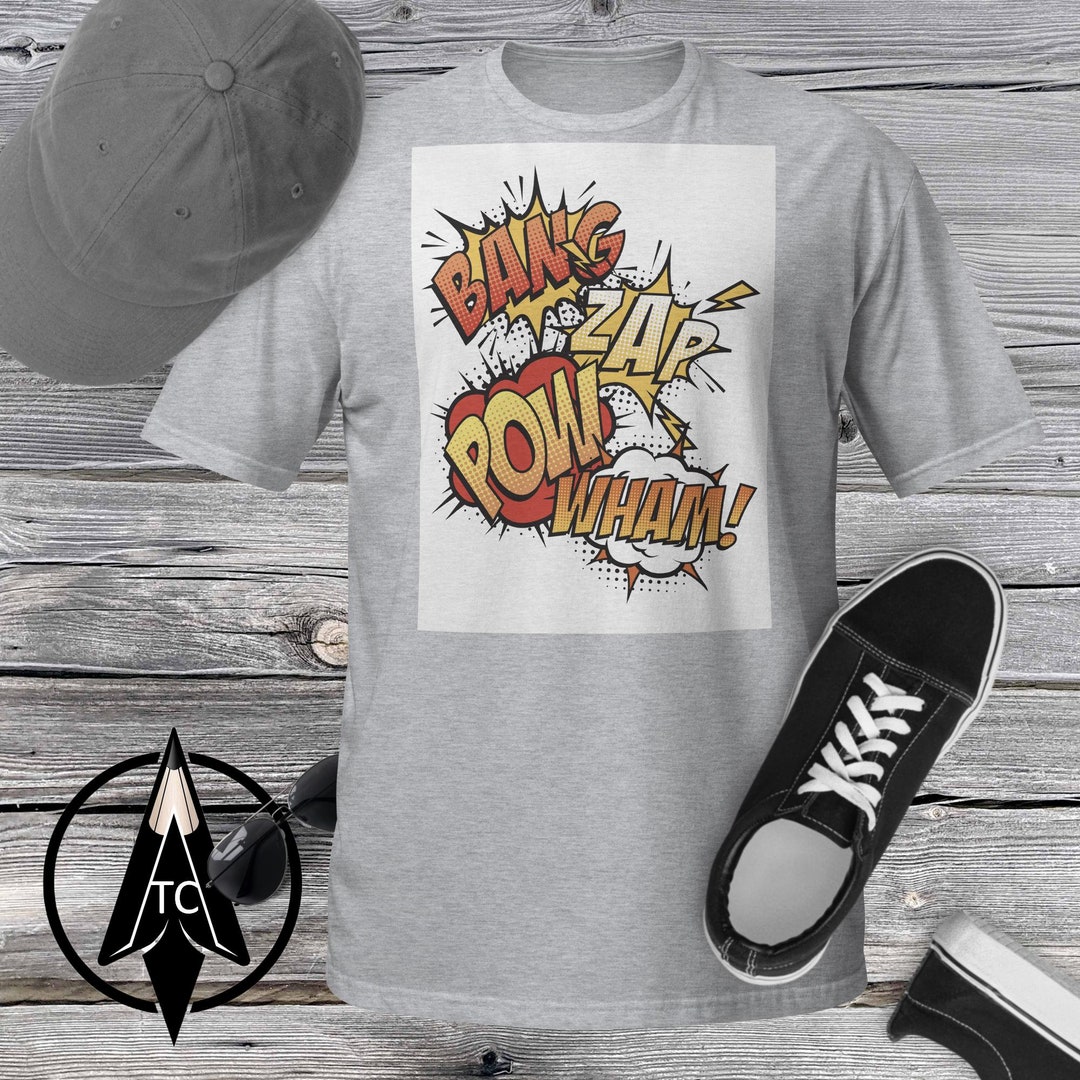 Retro Comic Book Tshirt Classic Comic Superhero Shirt Style Comic ...