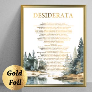 Desiderata by Max Ehrmann Poem Art Classic Literature Poster Famous ...