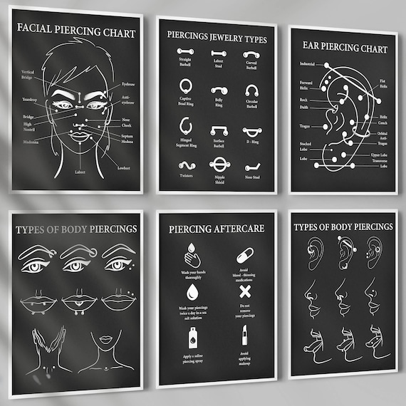 All Body Piercing Diagram