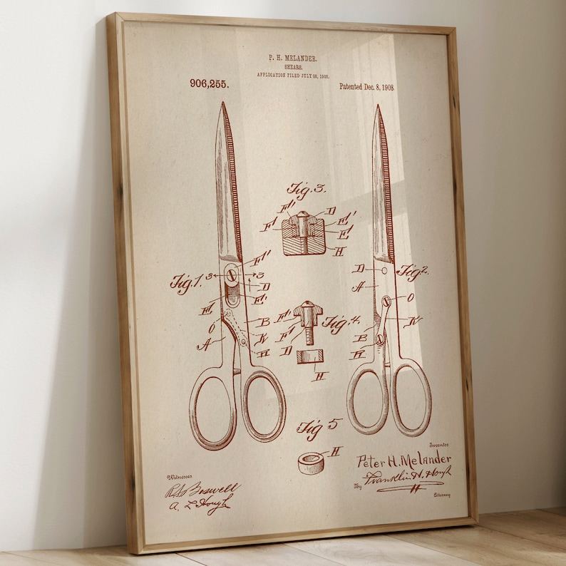 3 Sewing Blueprints Vintage Crafting Patent Prints Sewing Machine Art ...